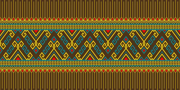 Red Yellow Green Symmetry Geometric Ethnic Seamless Pattern Design Red ...