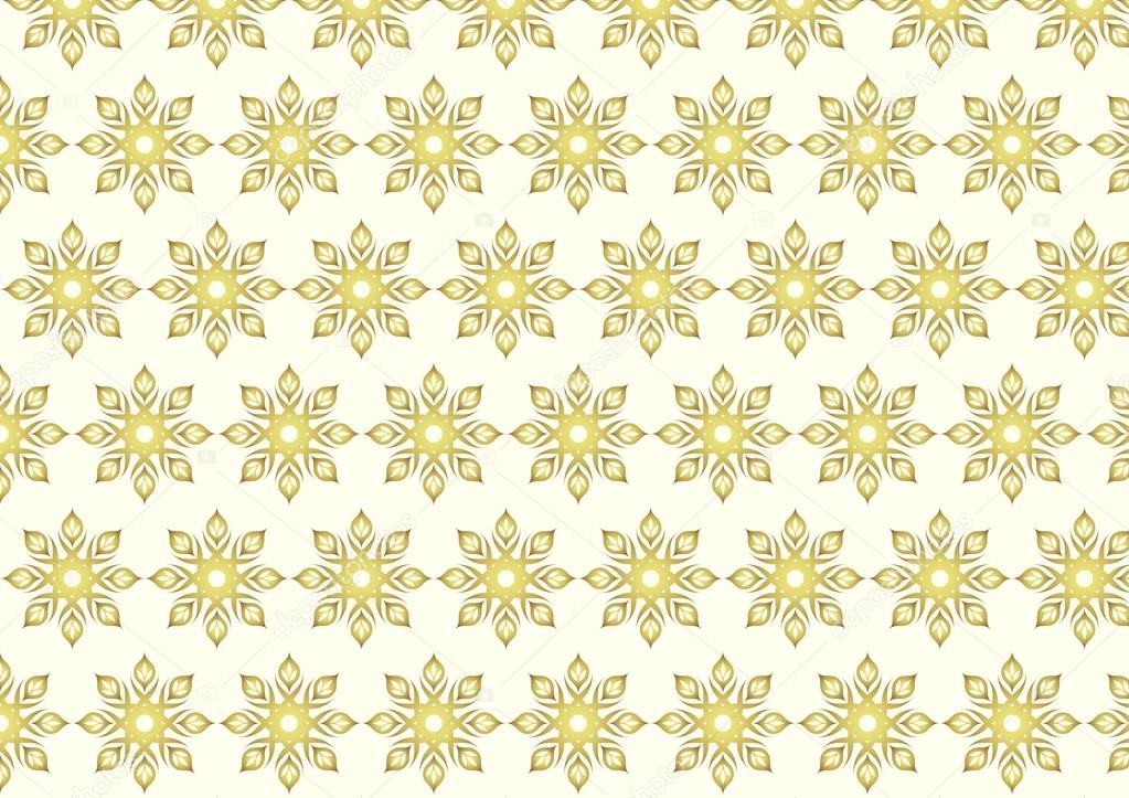 Gold Tribal Bloom and Lobe Pattern on Pastel Background Stock Vector by ...