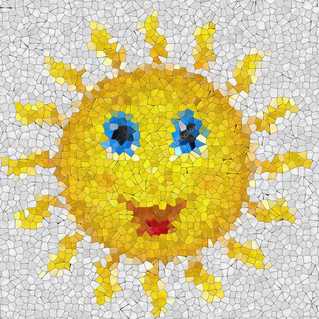 Happy sun glass mosaic generated texture — Stock Photo © PandaWild ...