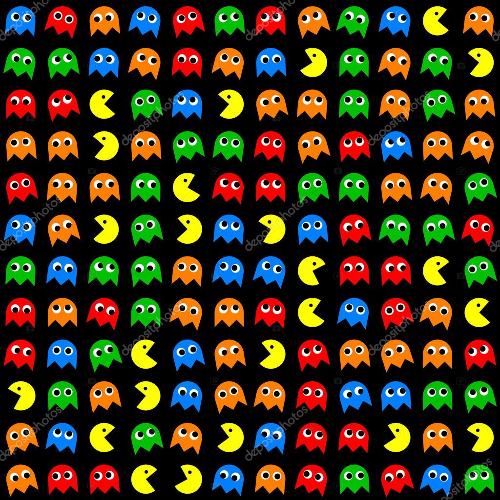 Pacman seamless generated pattern — Stock Photo © PandaWild #57767533