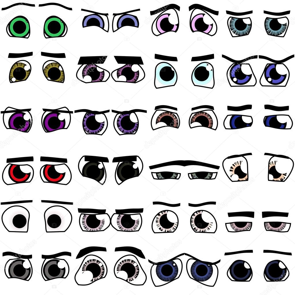 Dibujos animados de ojos x 24 — Fotos de Stock © PandaWild #70939559