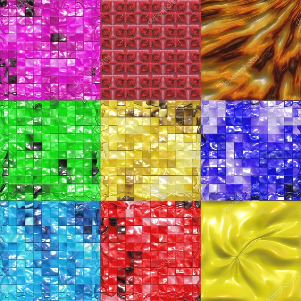 Set of candy tiles textures — Stock Photo © PandaWild #72536787