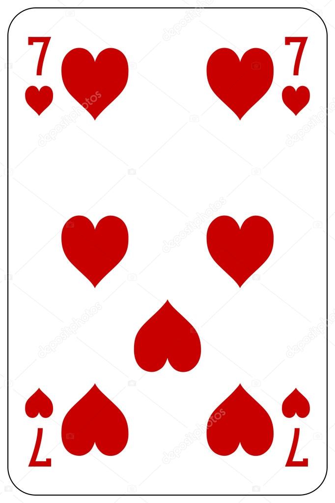 Poker naipe 7 corazón Vector de stock #83317148 de ©PandaWild
