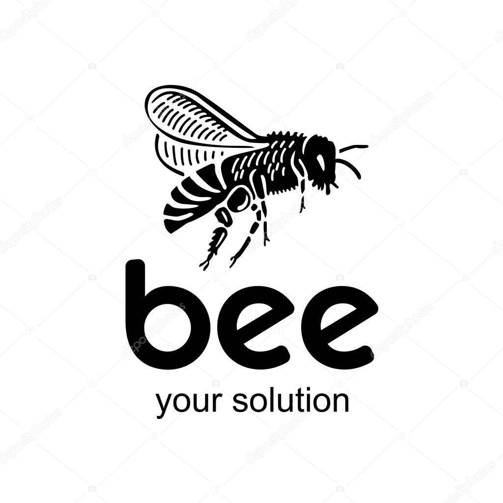 A bee is flying over the word bee Stock Vector by ©NataliMis 120671252