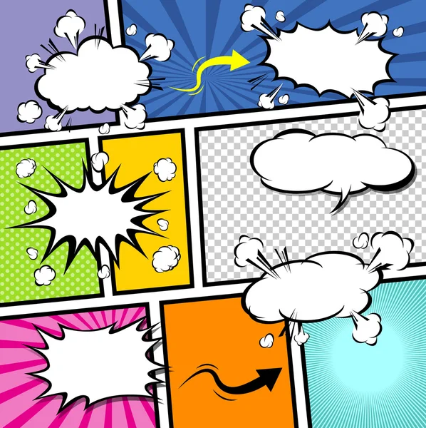 Comic template Vector Pop-Art. Stock Vector Image by ©jirawat #102155942