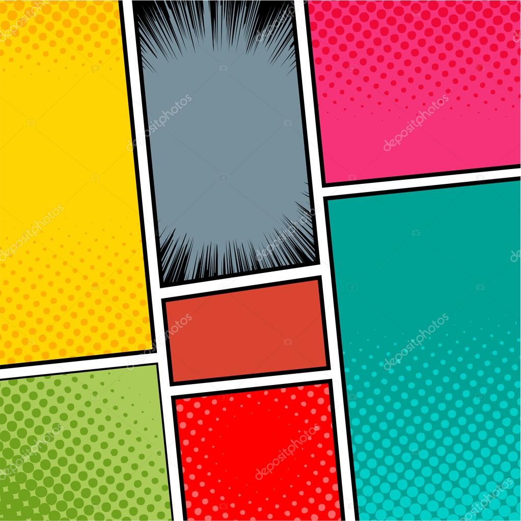 Comic template Vector Pop-Art. Stock Vector Image by ©jirawat #102157454