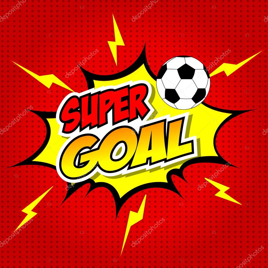 Super Goal Comic Discurso Burbuja, Dibujos Animados Vector de stock ...