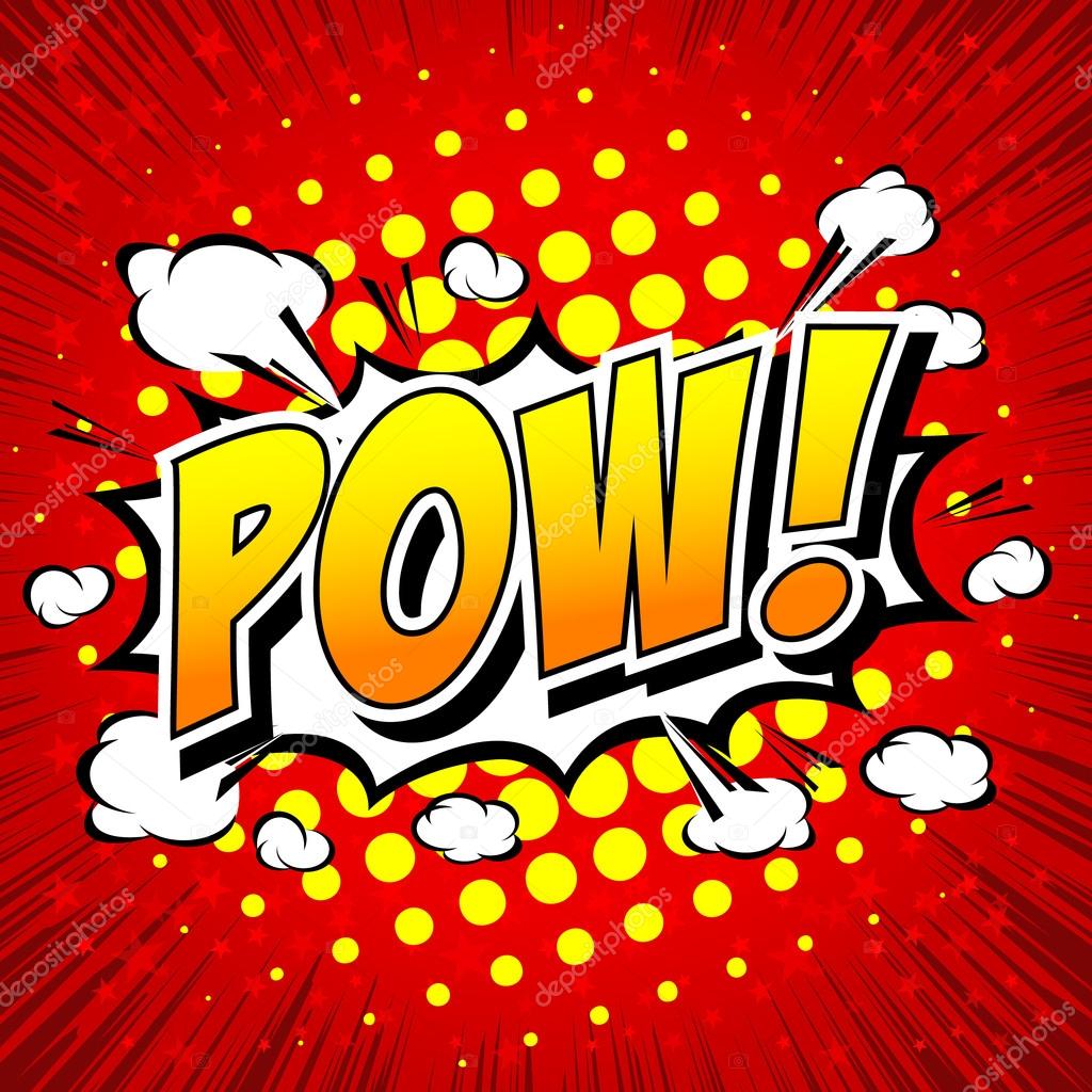 Pow! - Comic Speech Bubble, Desenhos animados imagem vetorial de ...
