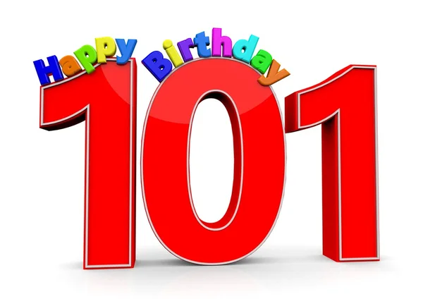 The big red number 100 with Happy Birthday — Stock Photo © jonaswolff ...