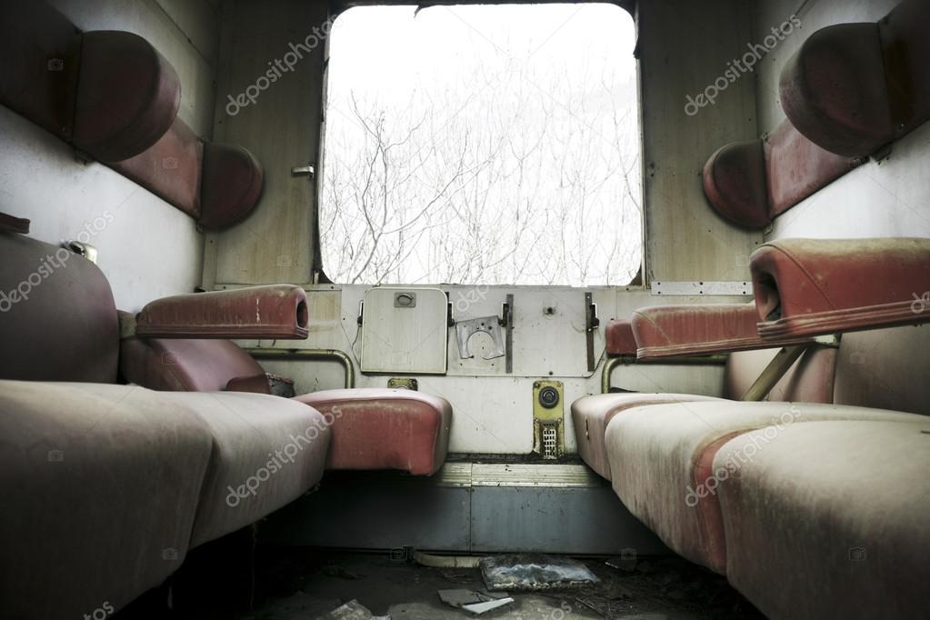 Abandoned train interior Stock Photo by ©fullframe 67640721