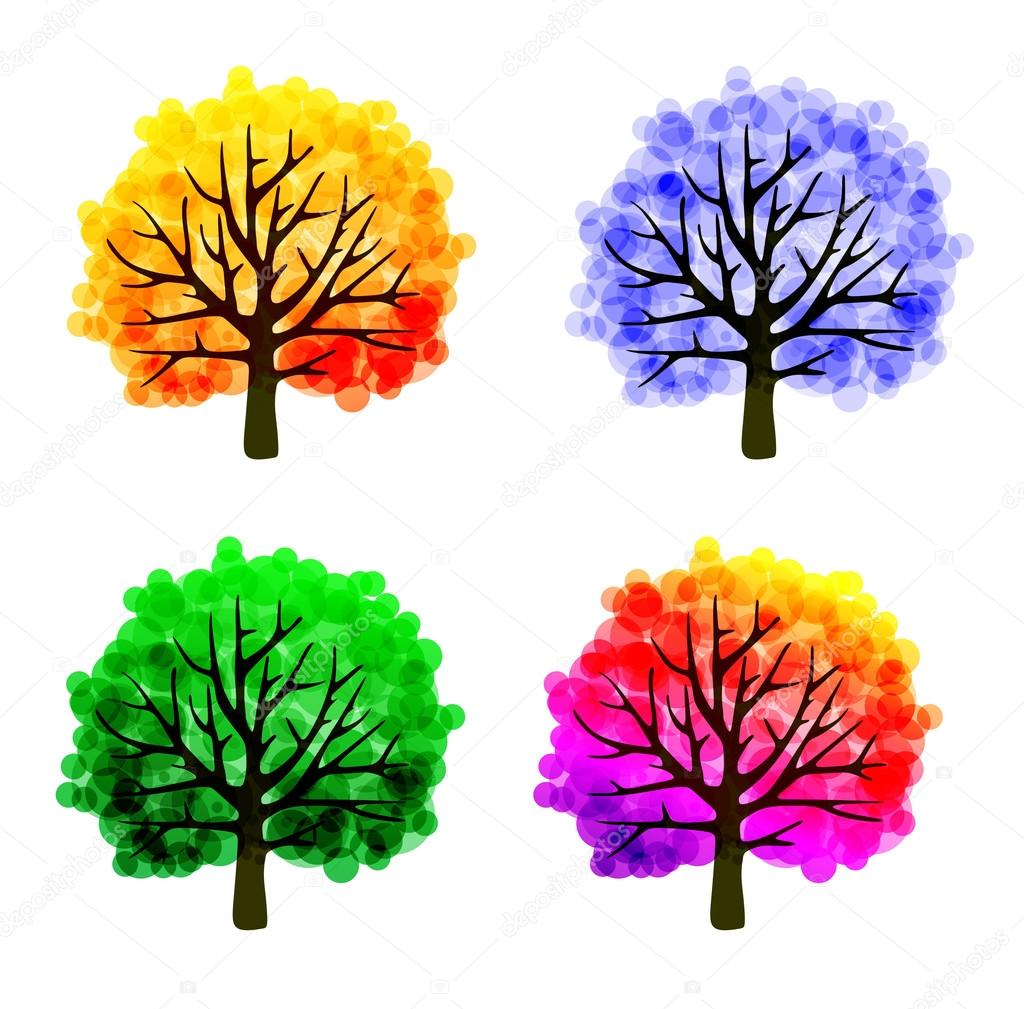 őszi fa sablon — Stock Fotó © fffranzzz #92670138