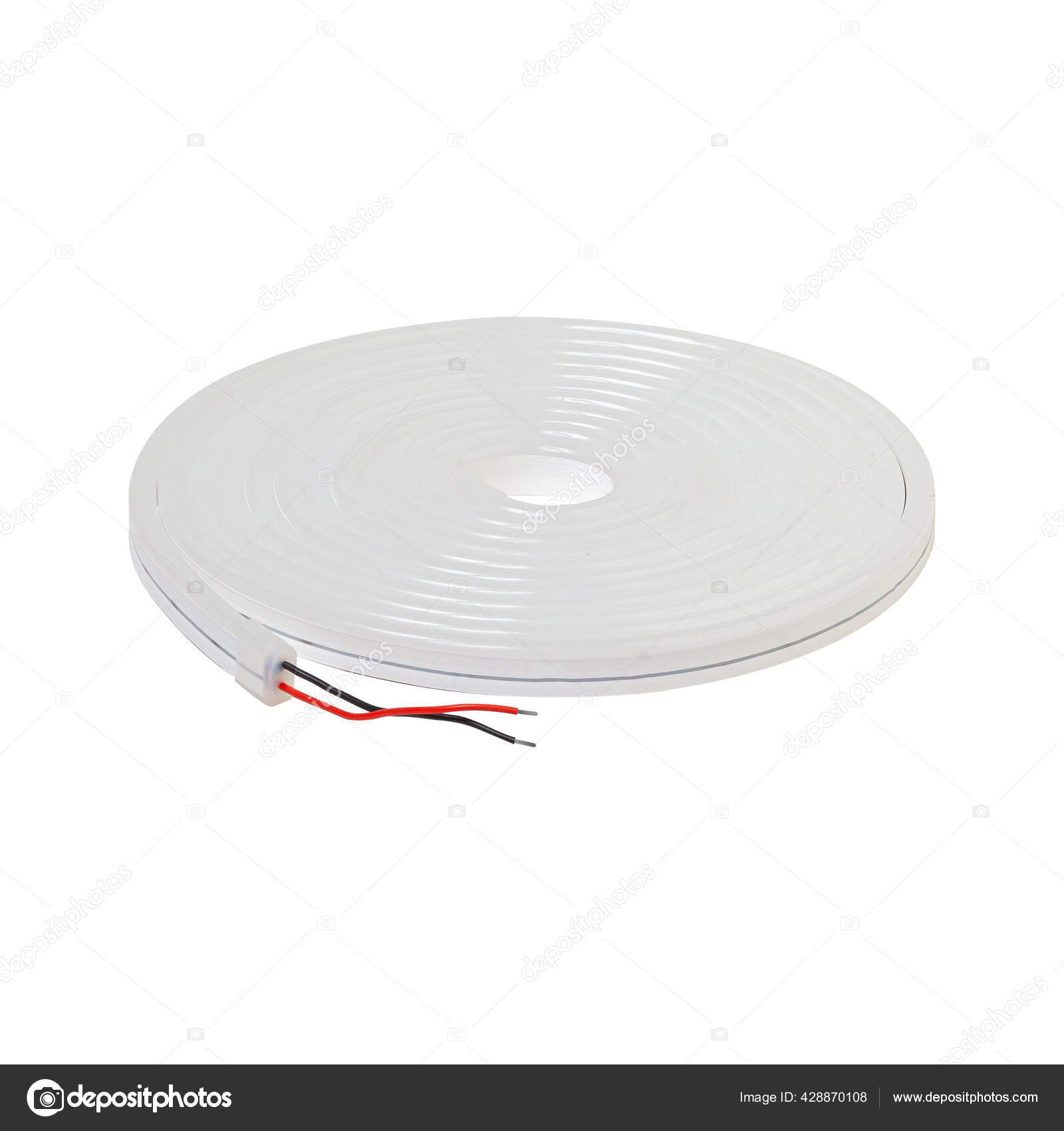 Neon Flex Led Strip Light Roll Isolated White Background Stock Photo by ...