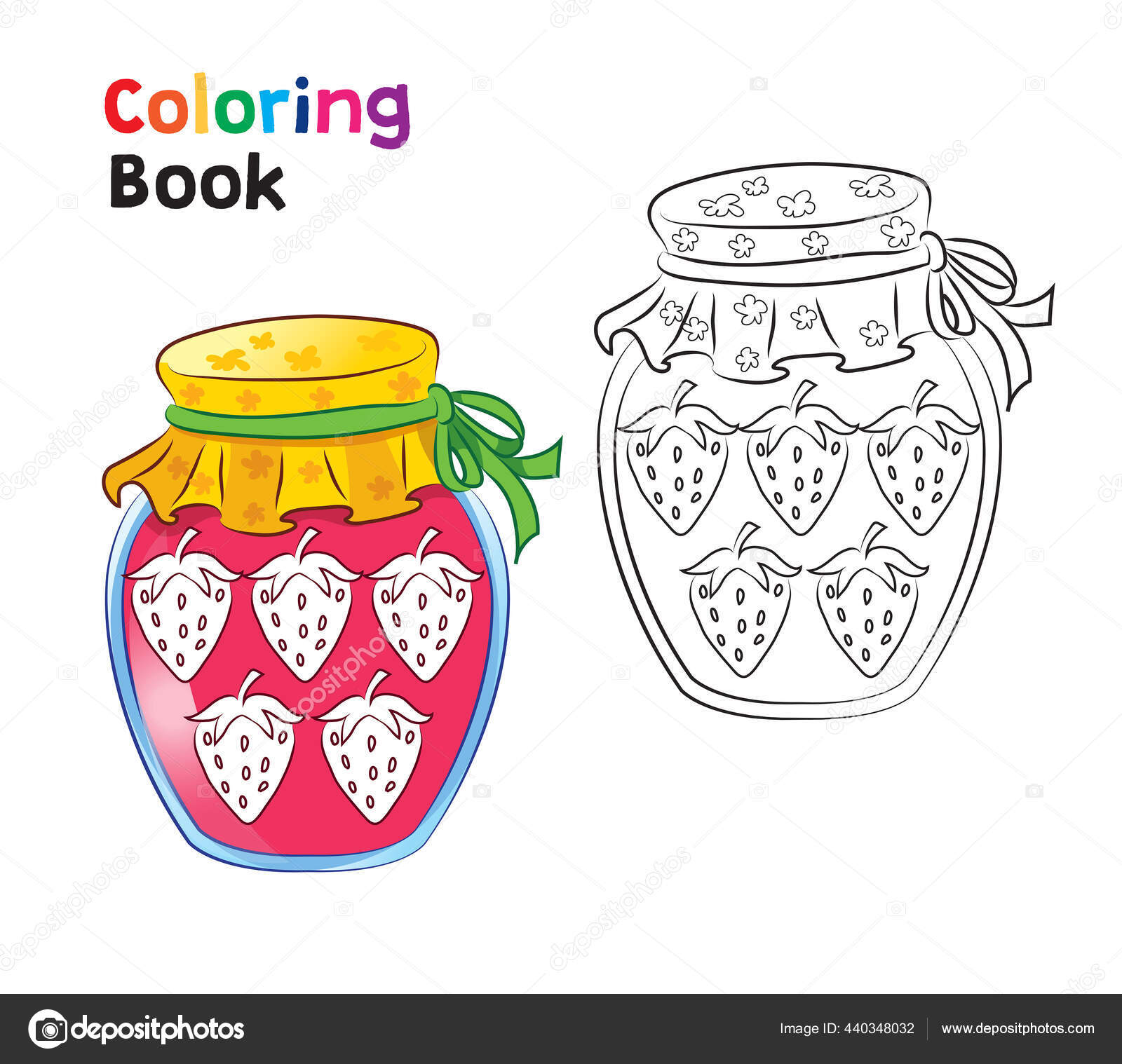 Jelly Jar Coloring Page