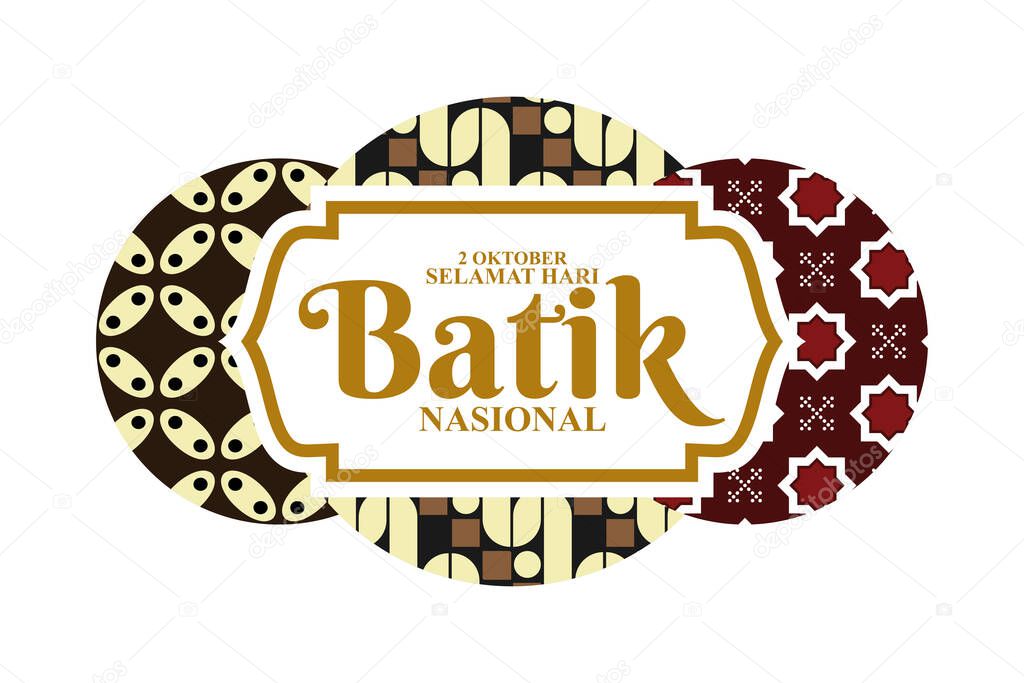 Indonesian Holiday Batik Day Illustration.Traducción: 02 de octubre ...