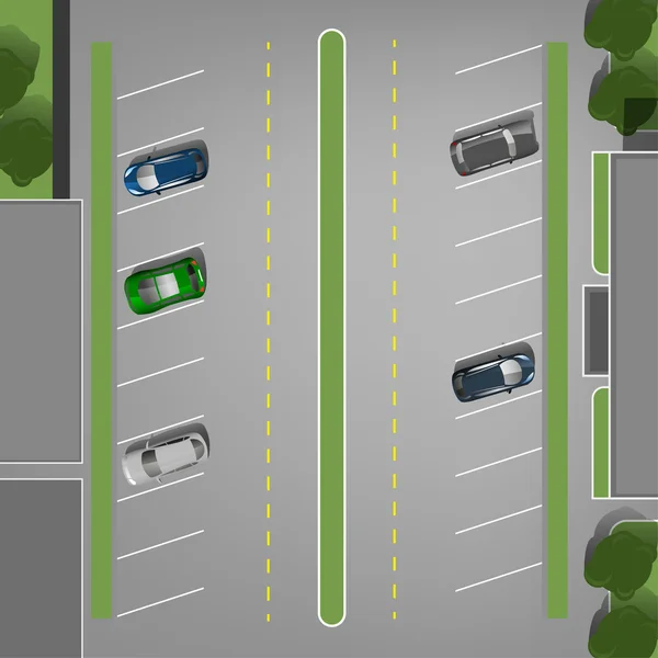 Parking lot silhouette Vector Art Stock Images | Depositphotos