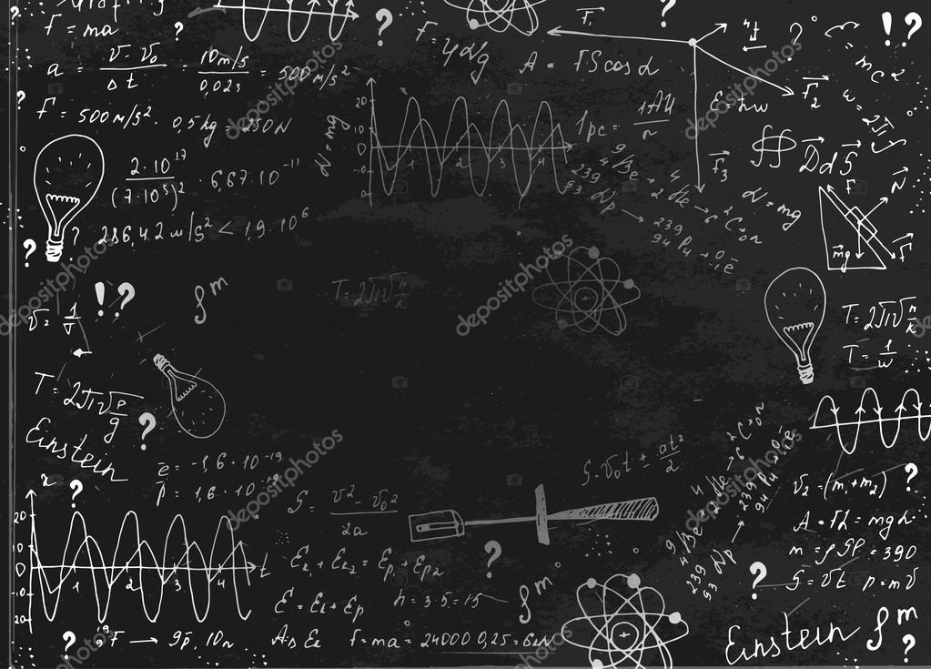 Physics blackboard image Stock Vector by ©annyart 117708334