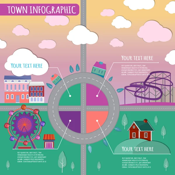 Town infographics Vector Art Stock Images | Depositphotos
