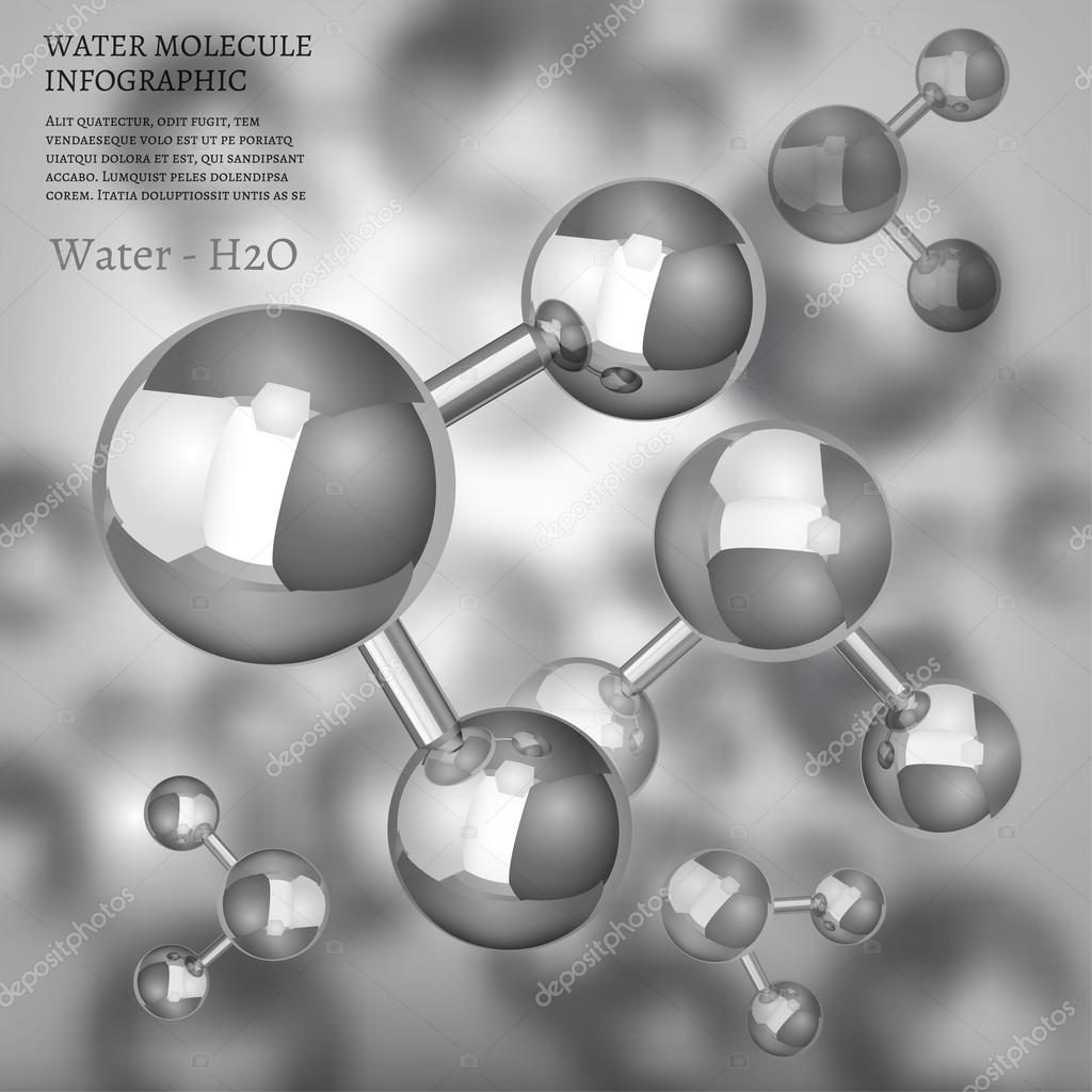 Metallic Water molecule Stock Vector Image by ©annyart #78325688