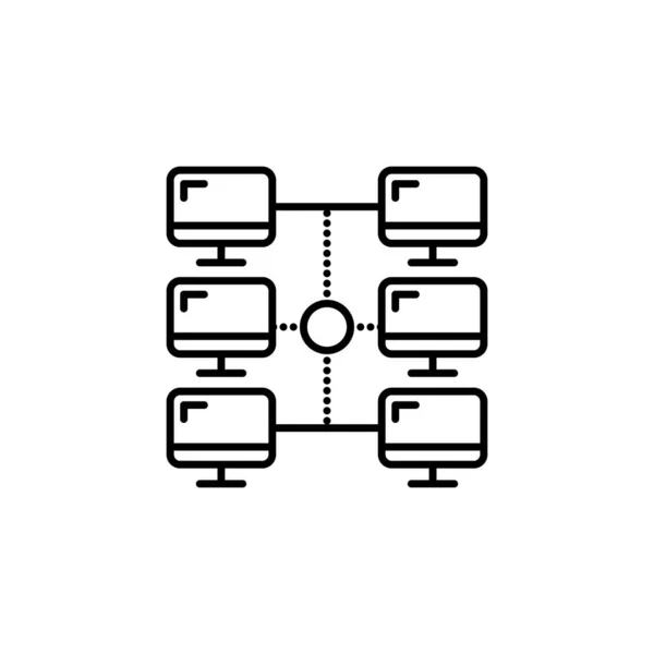 Diagrama da rede informática imágenes de stock de arte vectorial ...