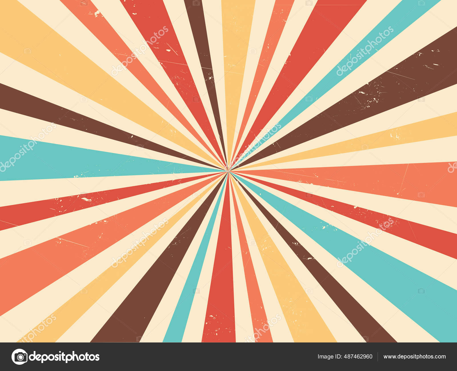 Summer Retro Burst Background Stock Vector by ©Armagadon 487462960