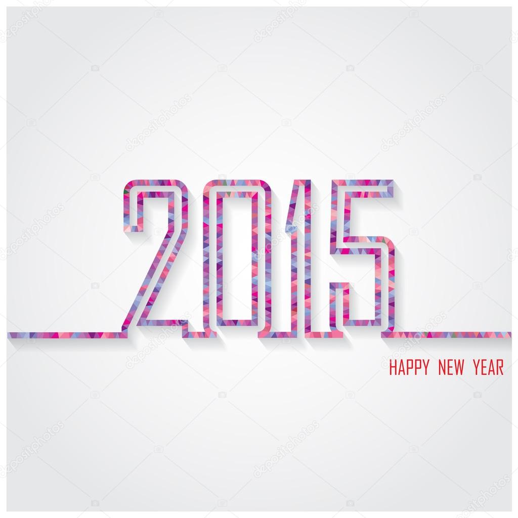 Criativa feliz ano novo 2015 design de texto . Vetor de stock de ...