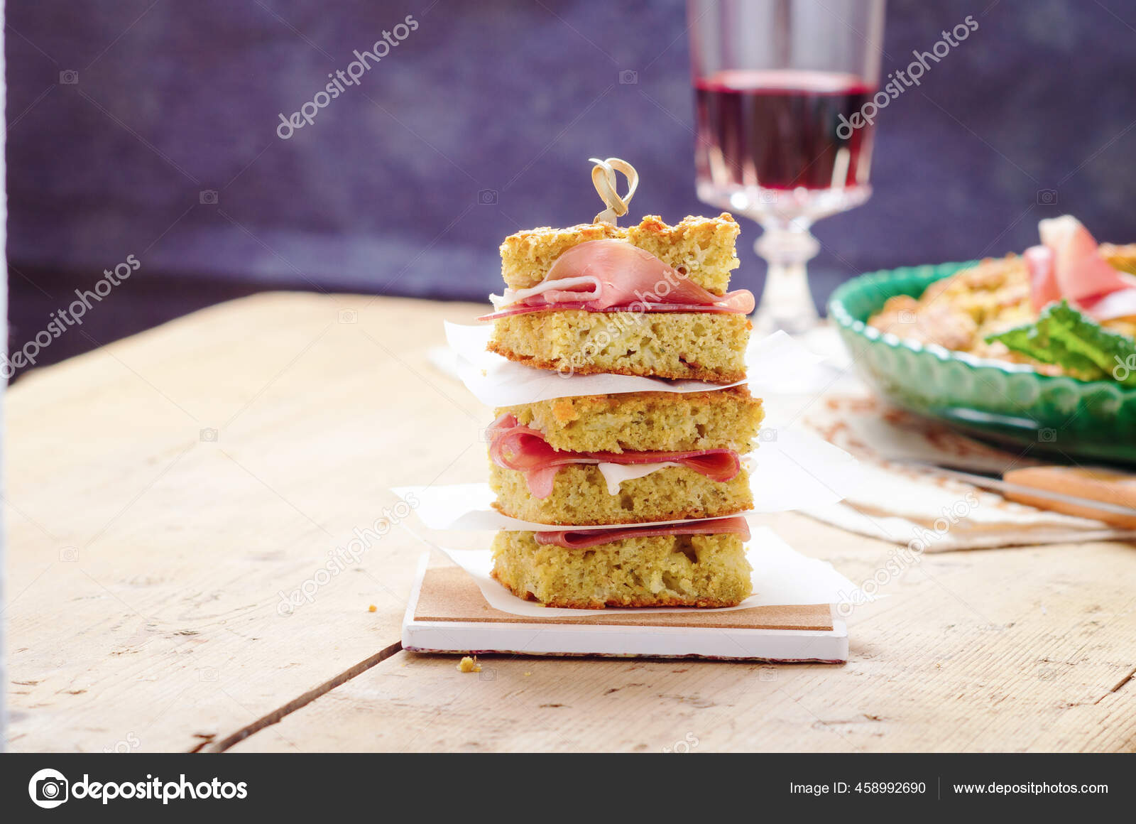 Freshly Baked Cheese Salt Cake Ham Traditional Italian Easter Food ...