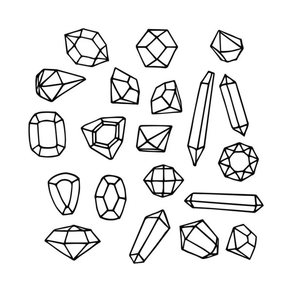 Gemstone line drawing Vector Art Stock Images | Depositphotos