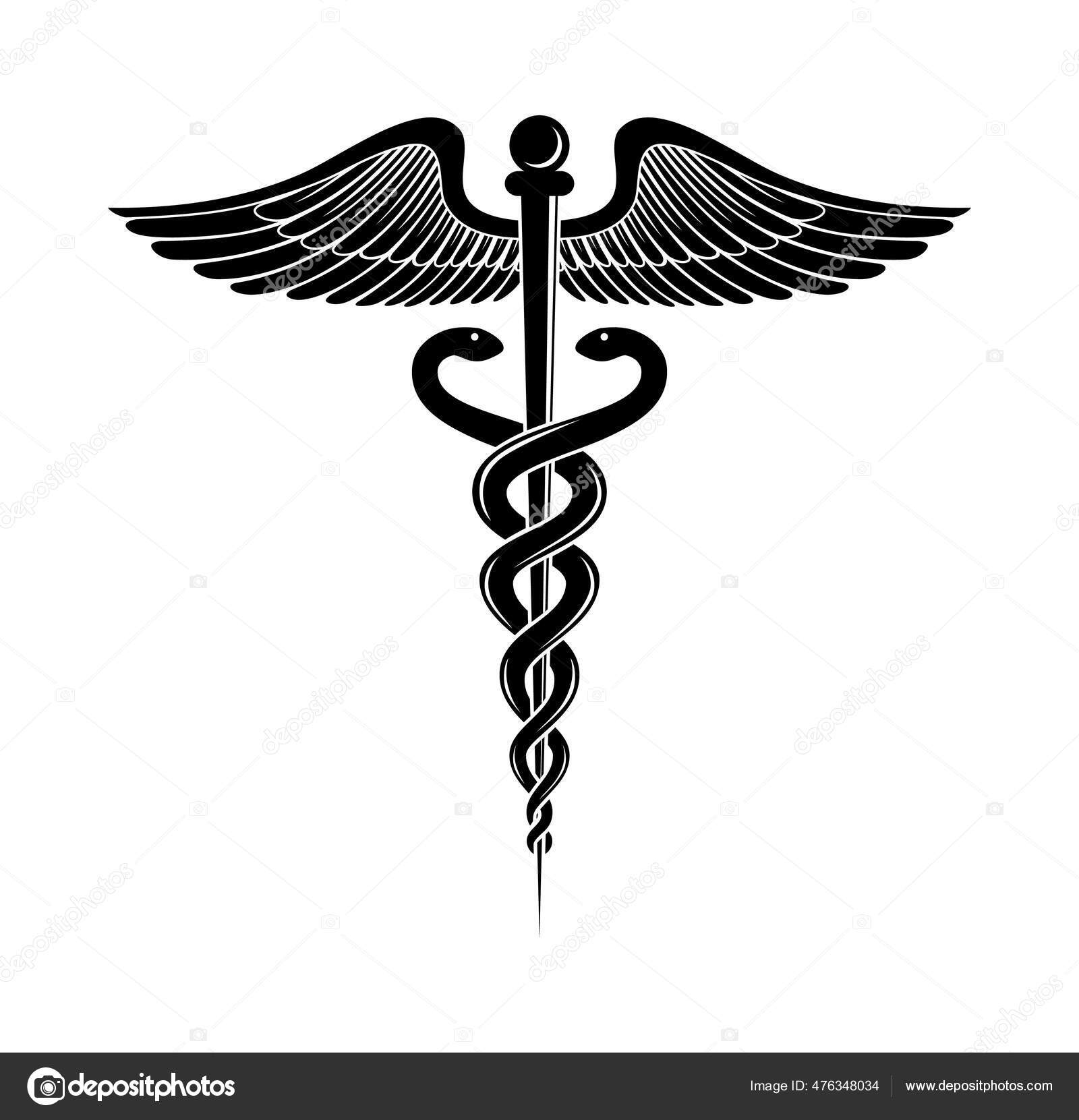 Medical Caduceus Symbol Design Illustration Vector Eps Format Suitable ... Medical Caduceus Symbol Design Illustration Vector Eps Format Suitable ...