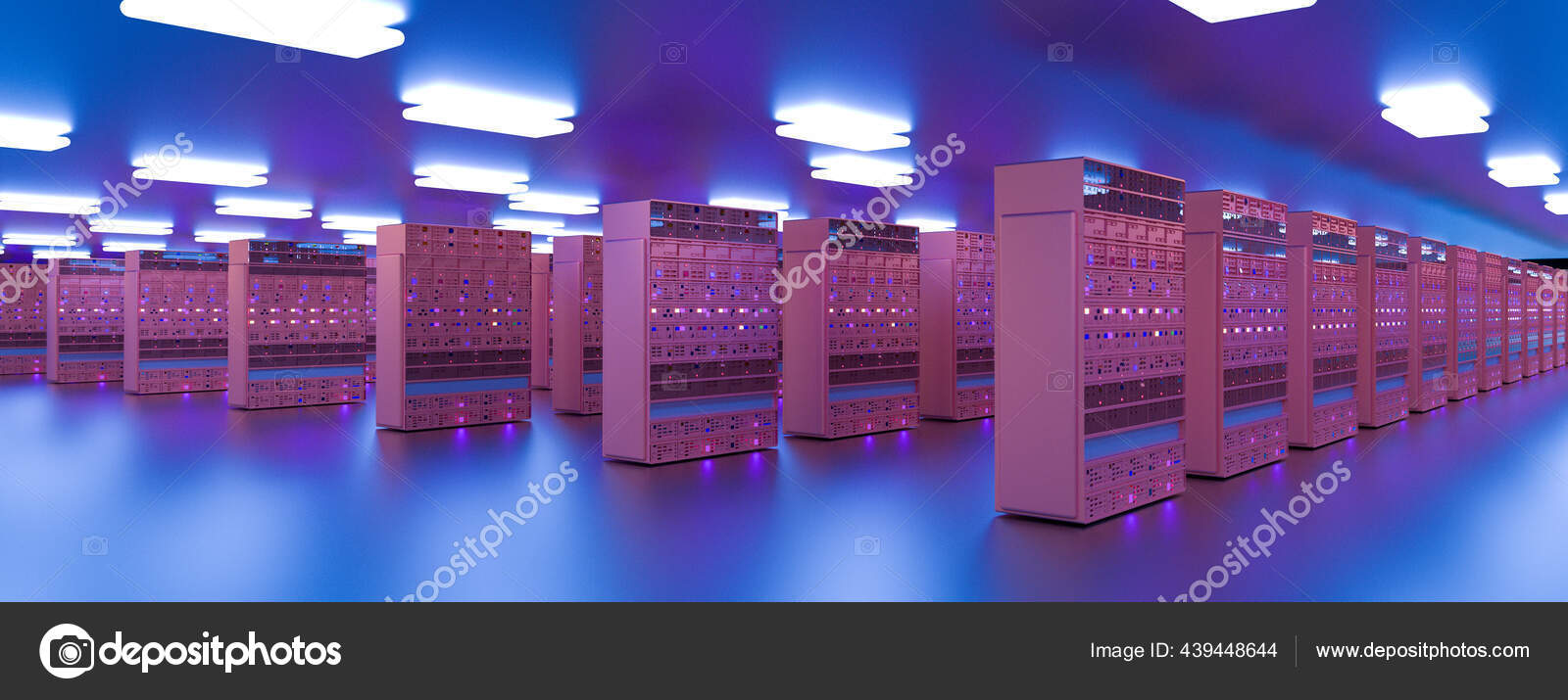 Server room data center. Backup, mining, hosting, mainframe, farm and ...