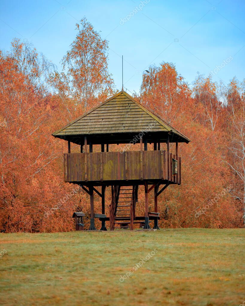 Isla de Kanyavar Pequeña zona de balaton en Hungría. Famosa zona ...
