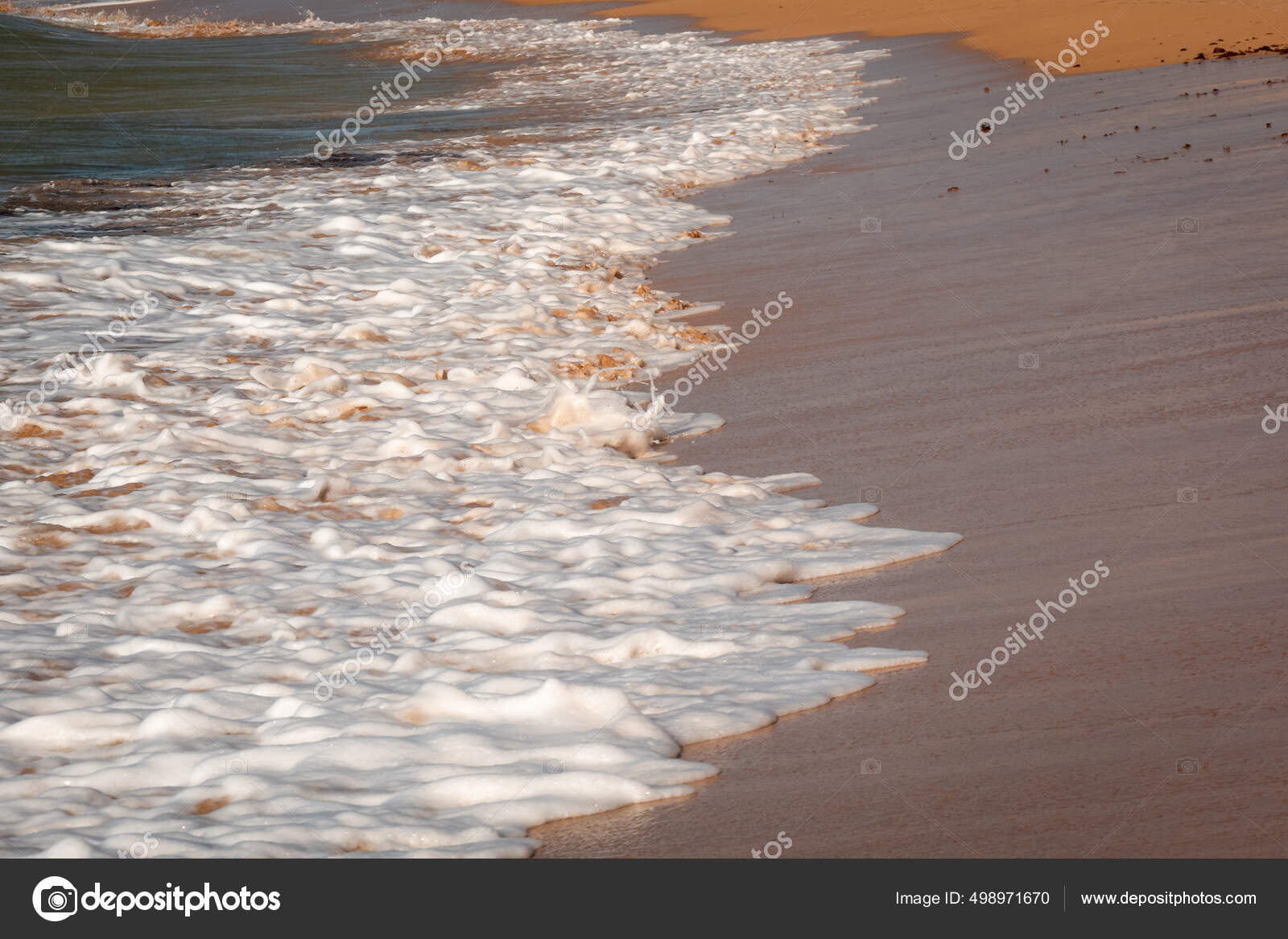 White Spume Known Sea Ocean Beach Foam Created Agitation Seawater ...