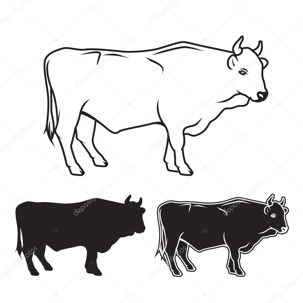 Juego de toros a mano. Ilustración vectorial Vector de stock por ©Jka ...