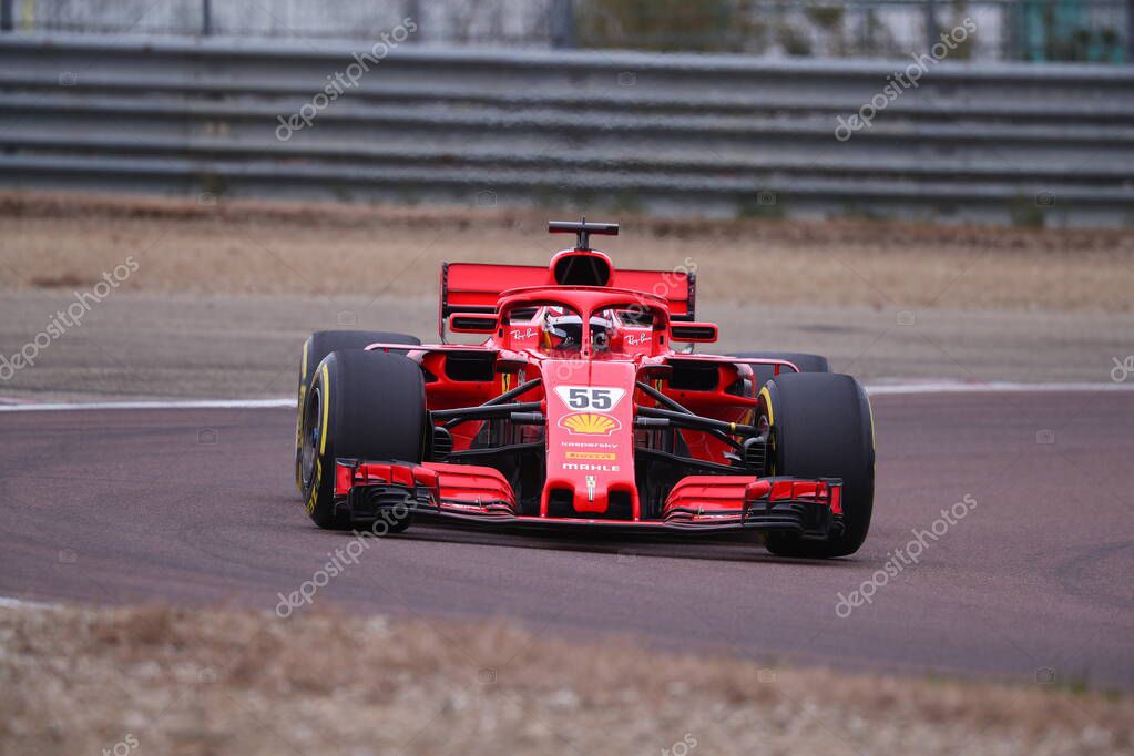 #55 Carlos Sainz Jr Ferrari durante la prueba privada de Carlos Sainz Ferrari SF71H F rmula 1 ...