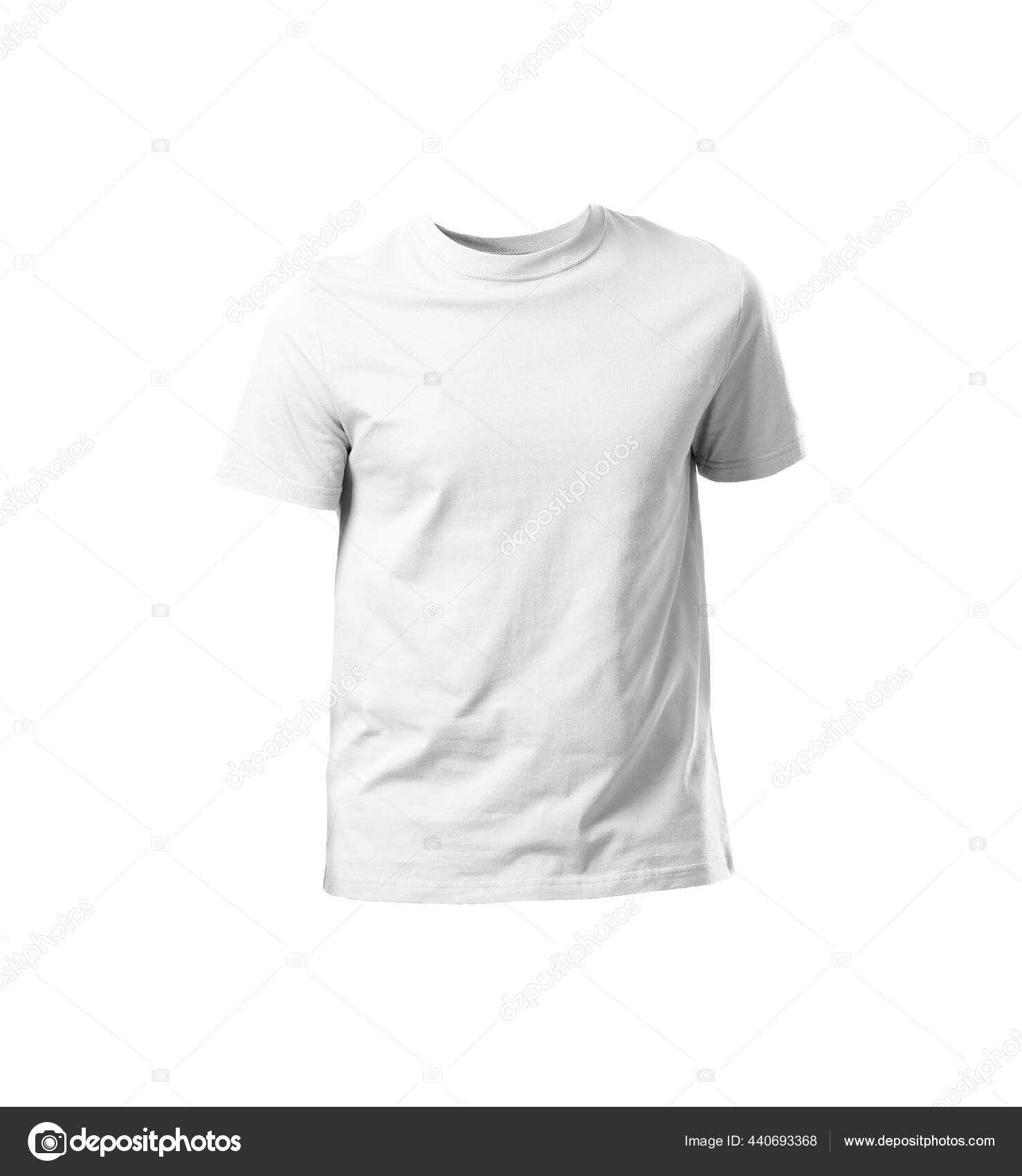 Putih Shirt Mockup Terisolasi Pada Latar Belakang Putih — Foto Stok ...
