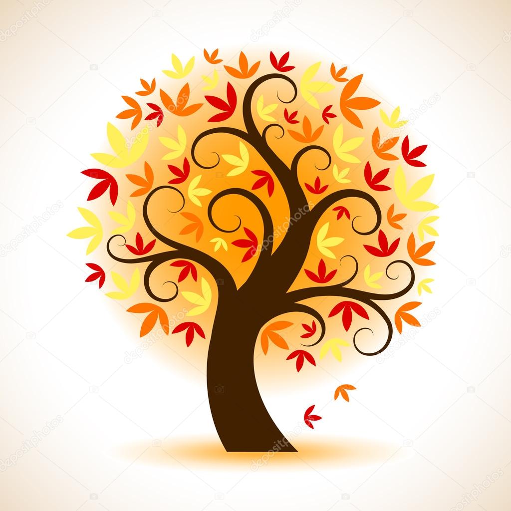 Autumn Tree ⬇ Vector Image by © giraphics | Vector Stock 55139667