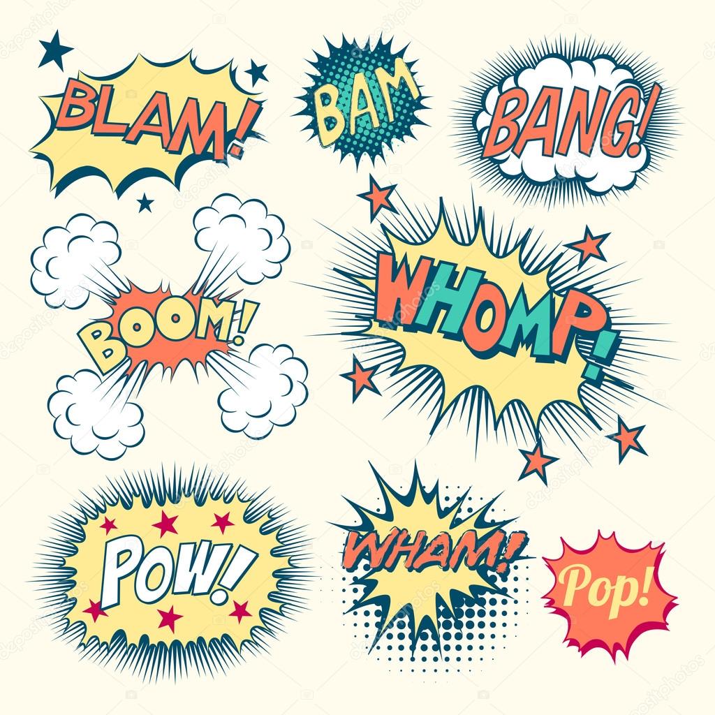 Comic Book Sound Effects — Stock Vector © giraphics #90822980 Comic Book Sound Effects — Stock Vector © giraphics #90822980