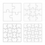 Jigsaw Puzzle template 24 pieces vector. Stock Vector Image by ©hi6un ...