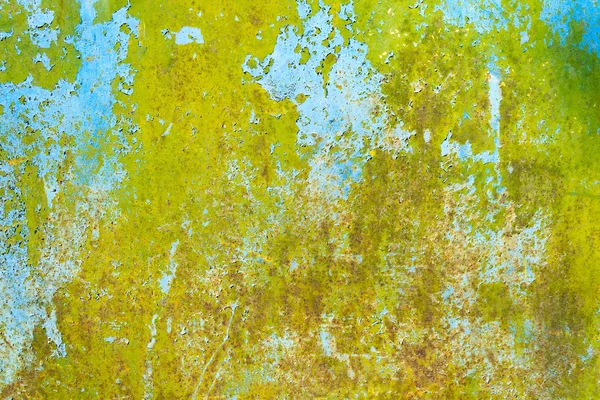 Rusty painted green metal texture with cracked paint. - Stock Image ...