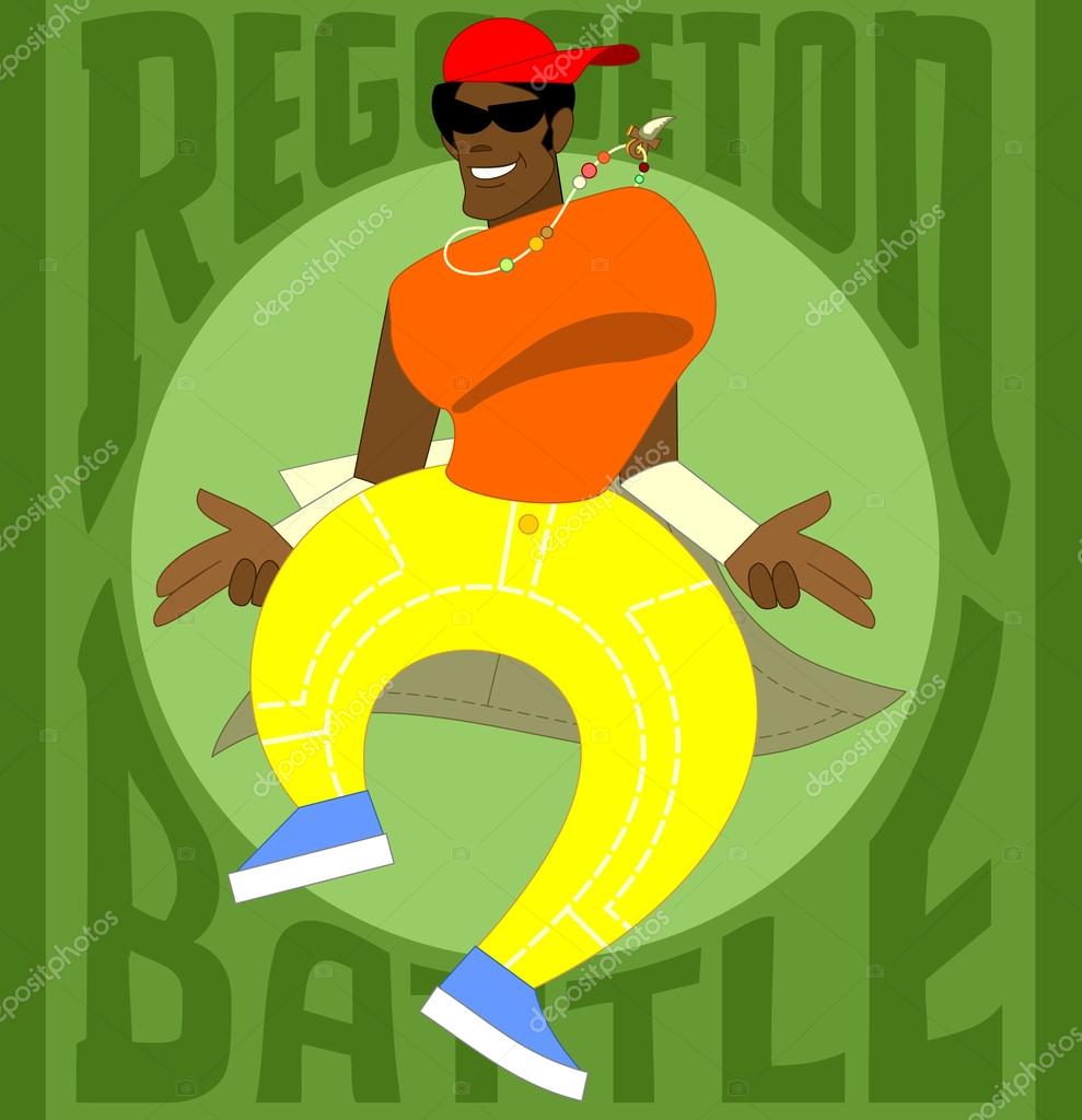 Reggaeton dancer on green background Stock Vector Image by ©gregsm ...