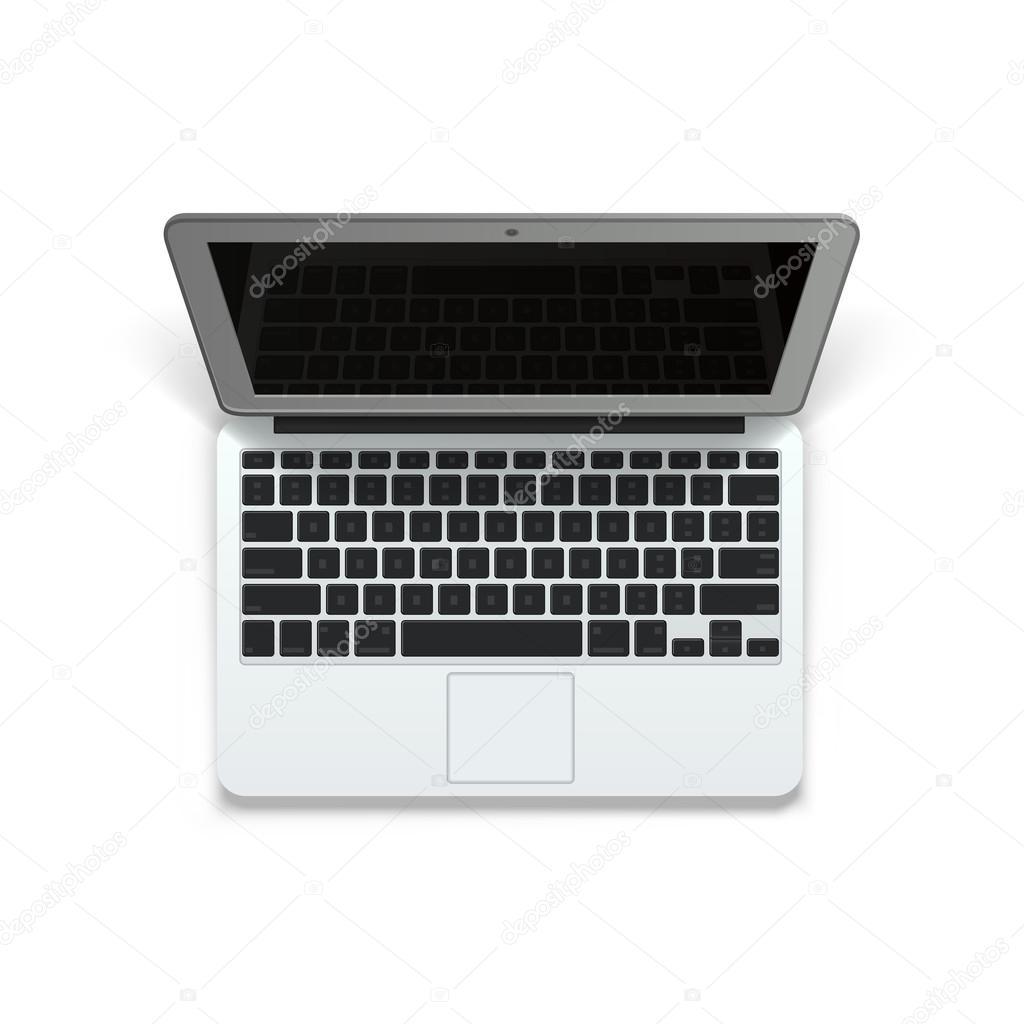 Realistic laptop 3d object art, Vector illustration Stock Vector Image ...