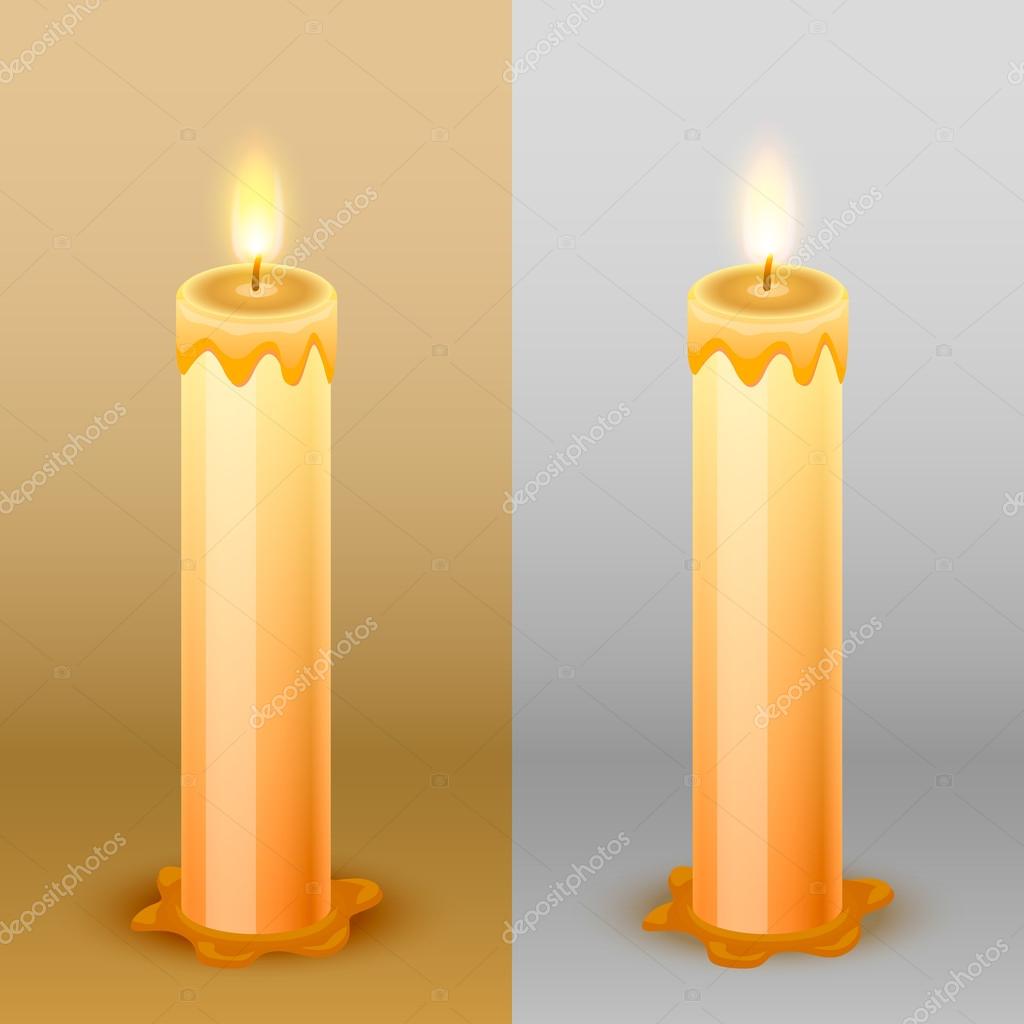 Candles on the background, template design element Stock Vector by ...