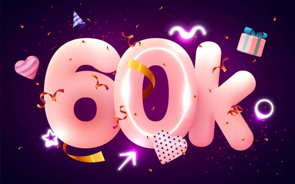 60k subscribers Vector Art Stock Images | Depositphotos