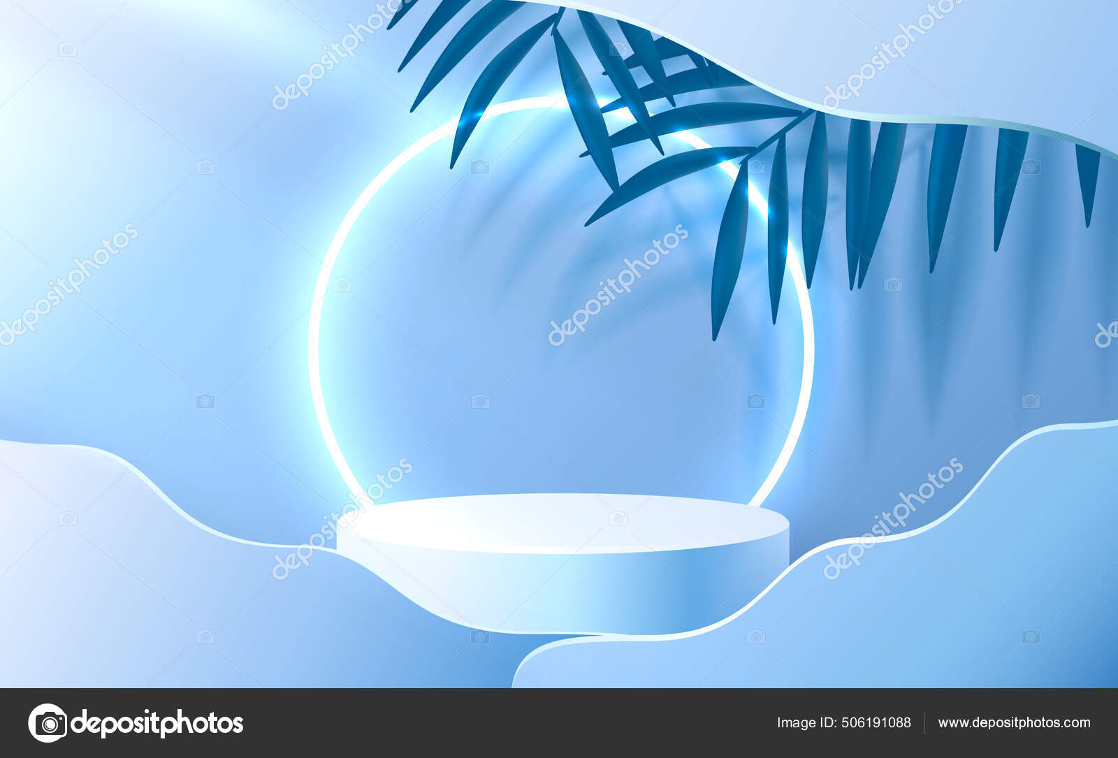 Stage podium with lighting, Stage Podium Scene with for Award, Decor ...