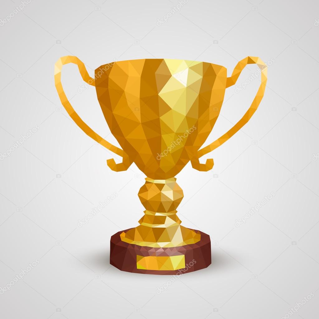 Winner cup 3d polygon Stock Vector Image by ©hobbit_art #63597915