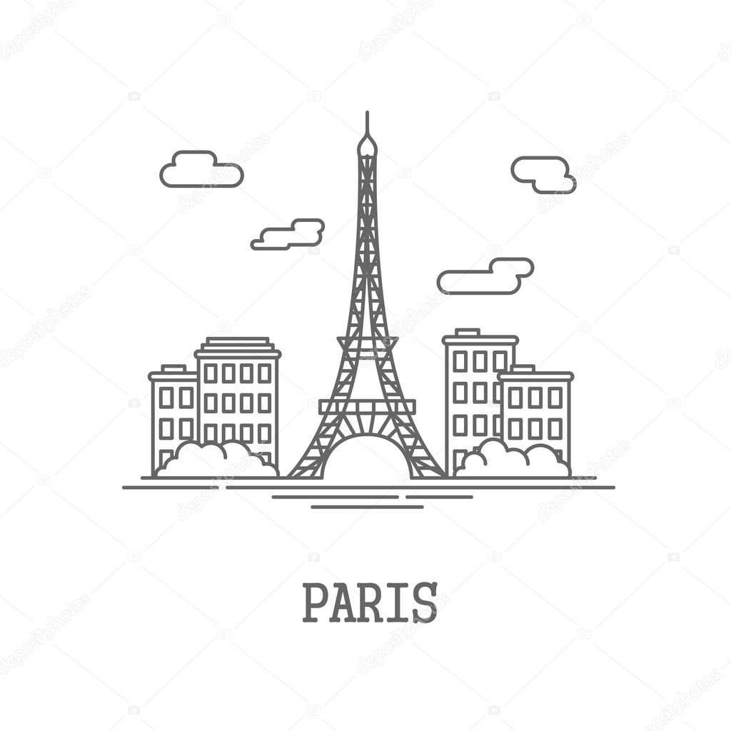 Paris Simple Drawing