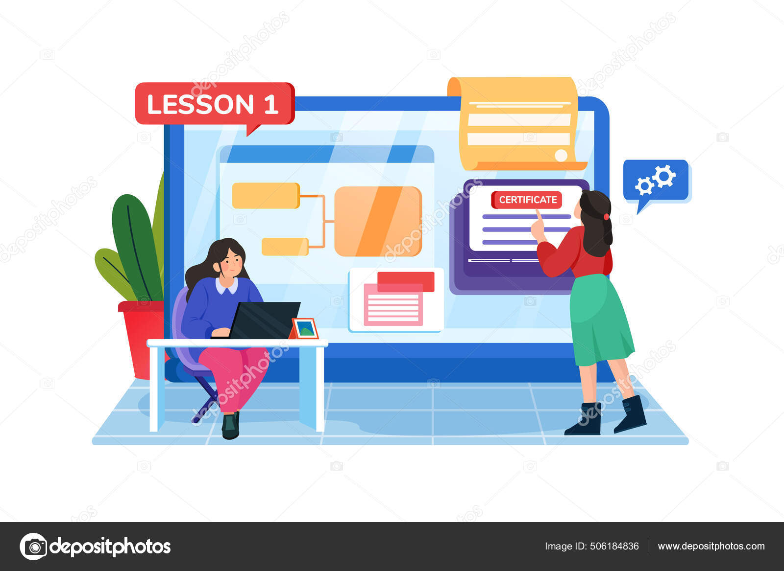 Training Education Illustration Concept Flat Illustration Isolated ...
