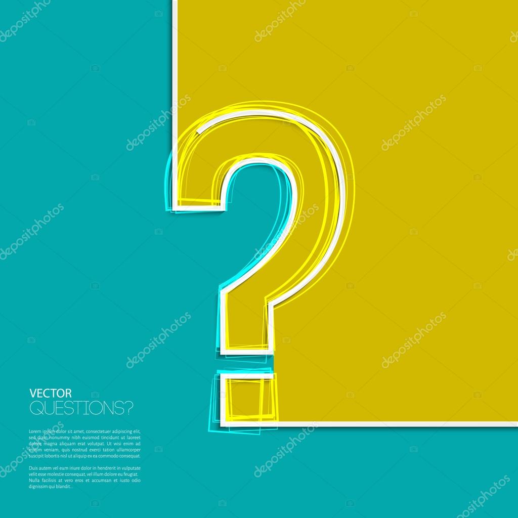 Icono del signo de interrogación del vector en diseño plano . Vector de stock por ...