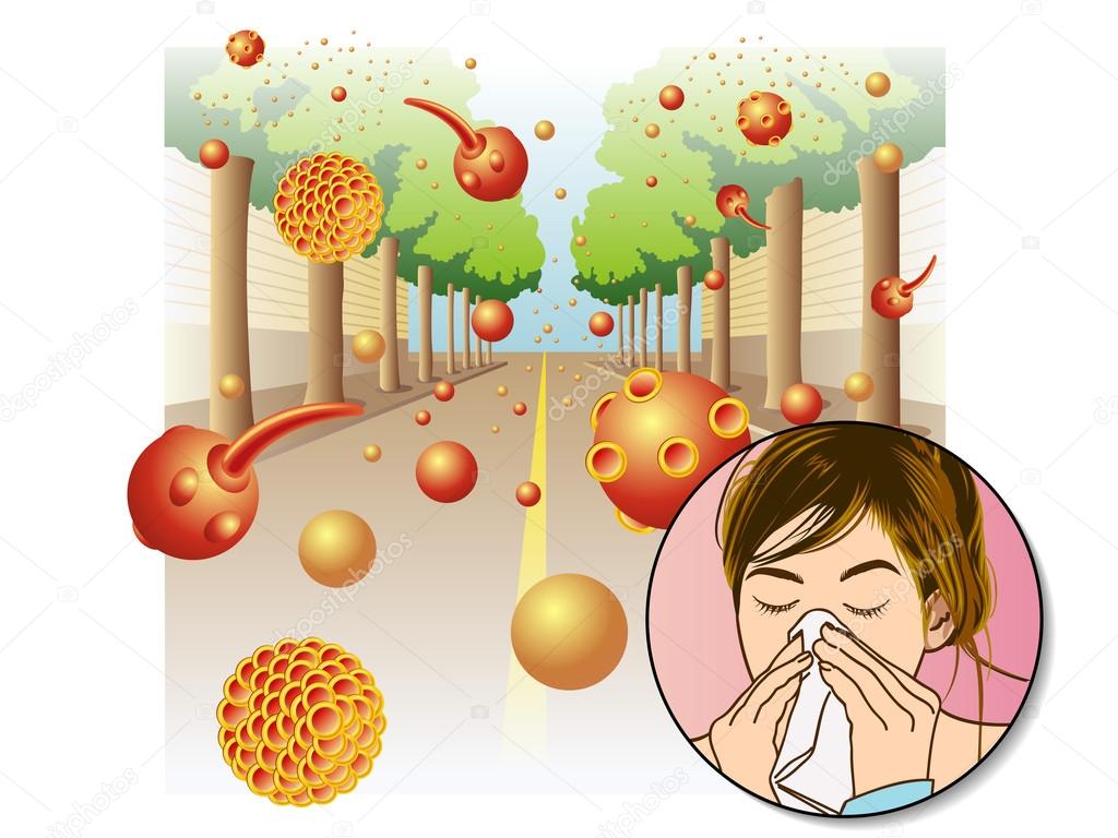 Pollen allergy — Stock Vector © rob3000 #65937189 Pollen allergy — Stock Vector © rob3000 #65937189