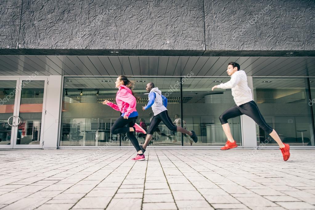 Runners training outdoors — Stock Photo © oneinchpunch #104800868