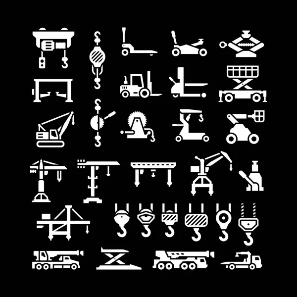 Set icons of lifting equipment — Stock Vector © motorama #58573551